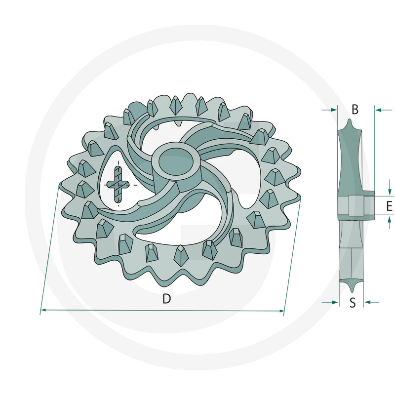 Crosskill element 600mm - Sike Agri
