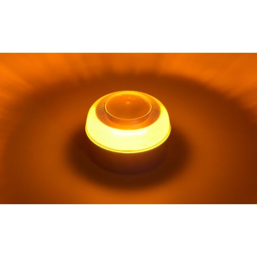 Vilkur LED magnet 9V patarei valge/oranž - Sike Agri