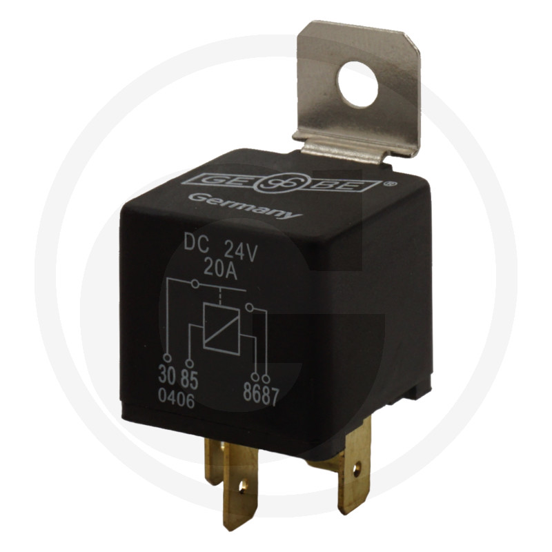 Relee 24V 20A 4-klemmi - Sike Agri