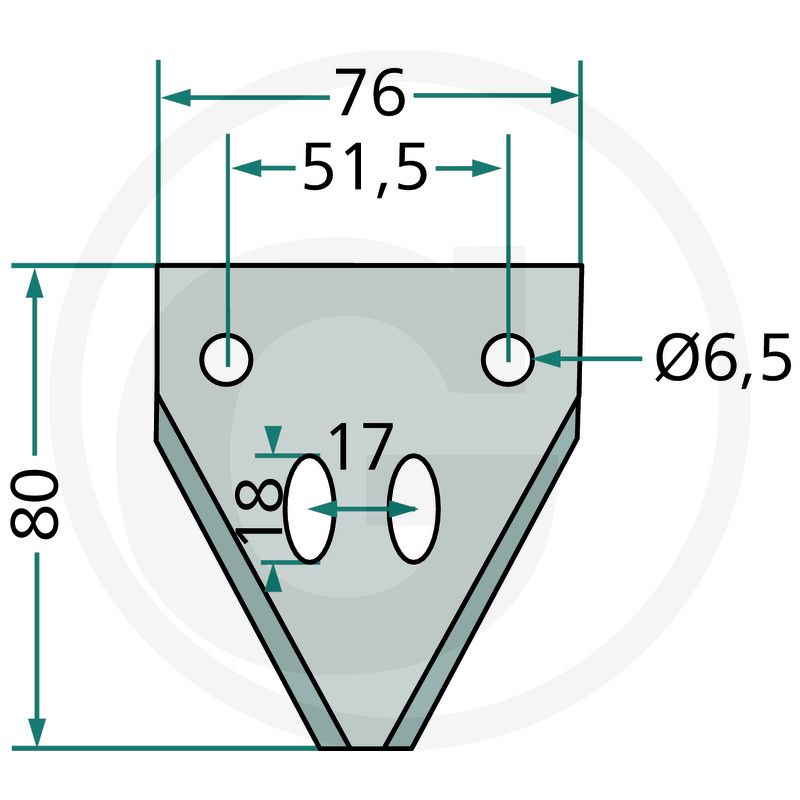 Vikati tera JD Z93078 (tihe) GRANIT - Sike Agri