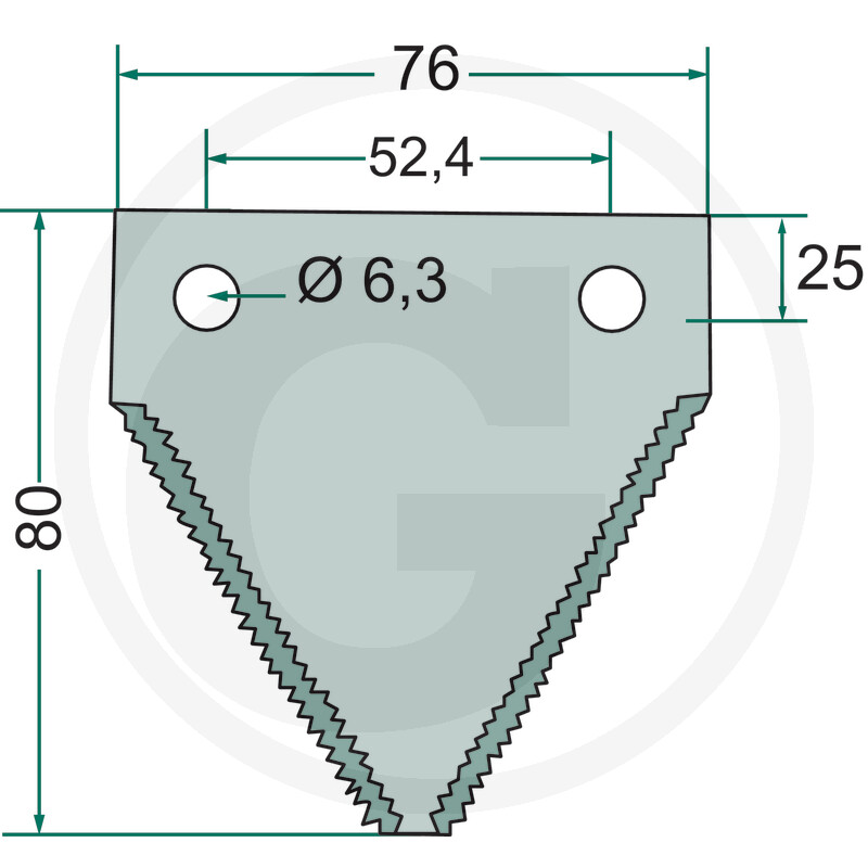 Tera New Holland 87728899 76x80x3; 6,3mm - Sike Agri
