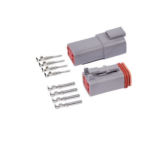 Pistikupesa + pistik DEUTSCH DT 4-PIN - Sike Agri