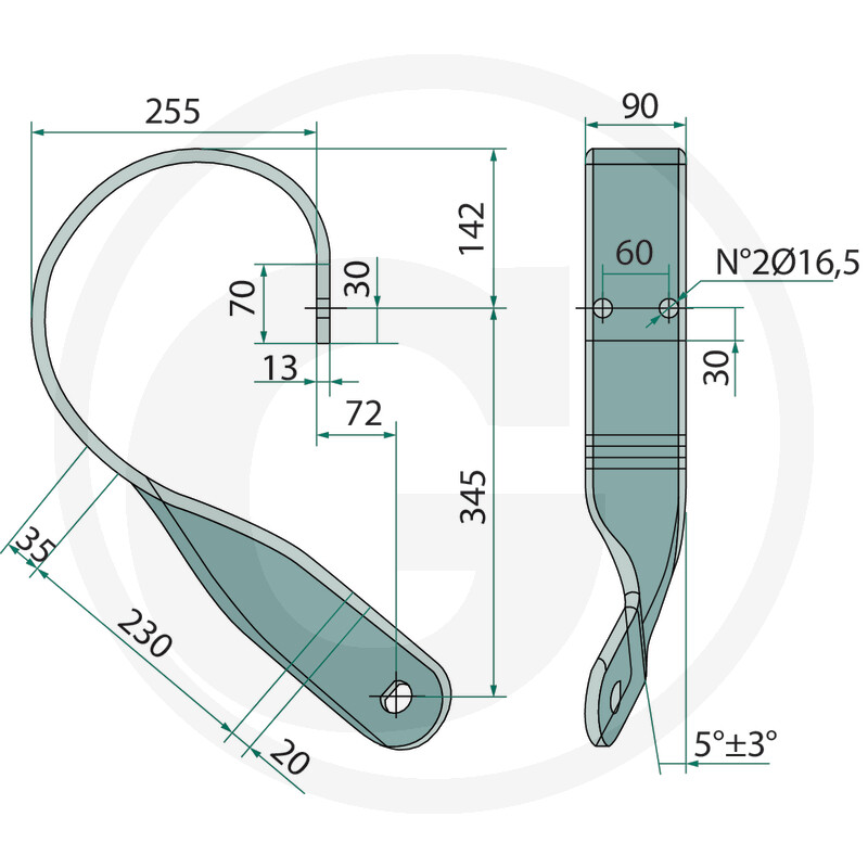 Pii parem Lemken Heliodor 3538734 GRANIT - Sike Agri