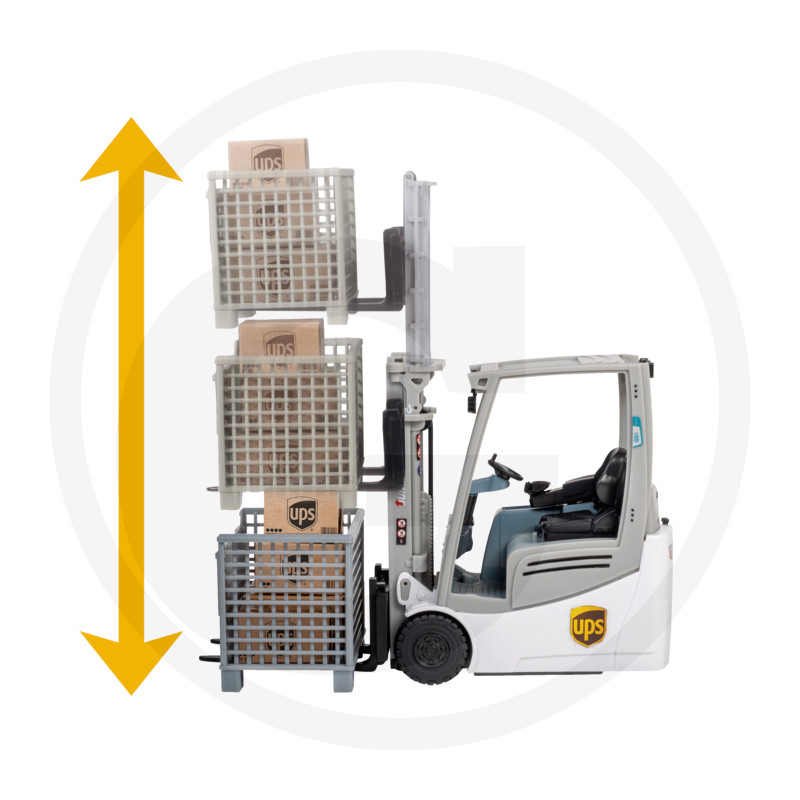 Kahveltõstuk+kastid 1:16 puldiga UPS - Sike Agri