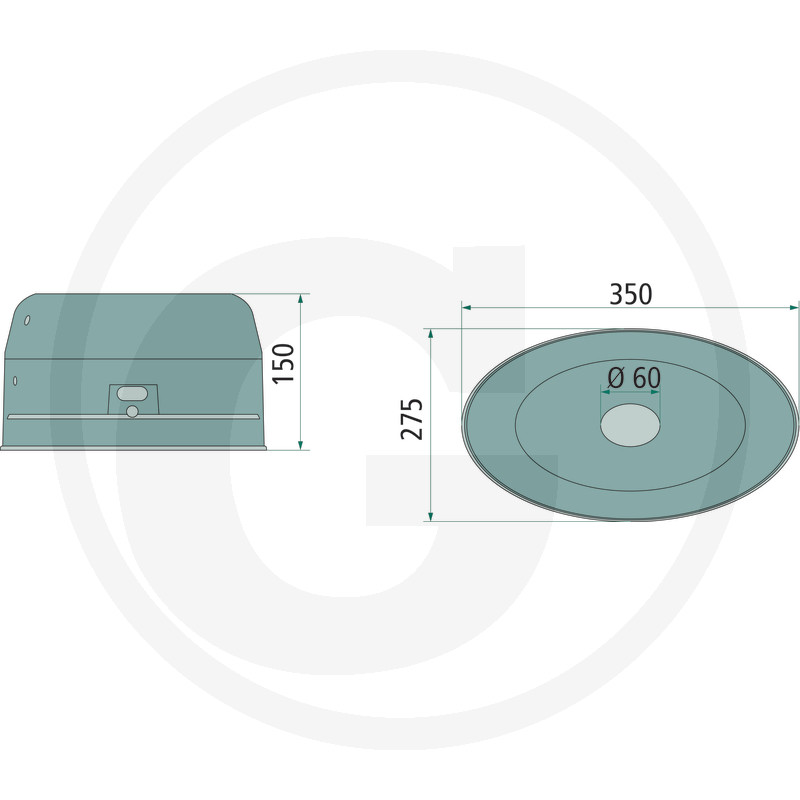 Kardaani kaitse (Type 100) 60x275x350mm