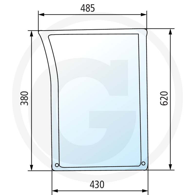 Tuuleklaas vask al R96196 JOHN DEERE - Sike Agri