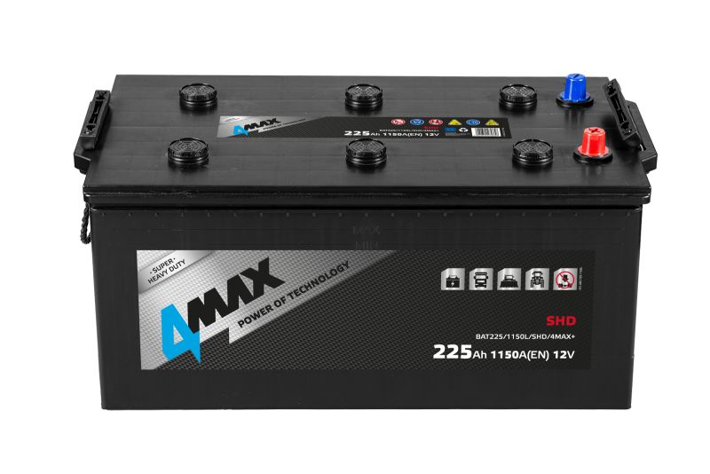 Aku 12V 225Ah 1150A 513x276x241mm 4MAX - Sike Agri