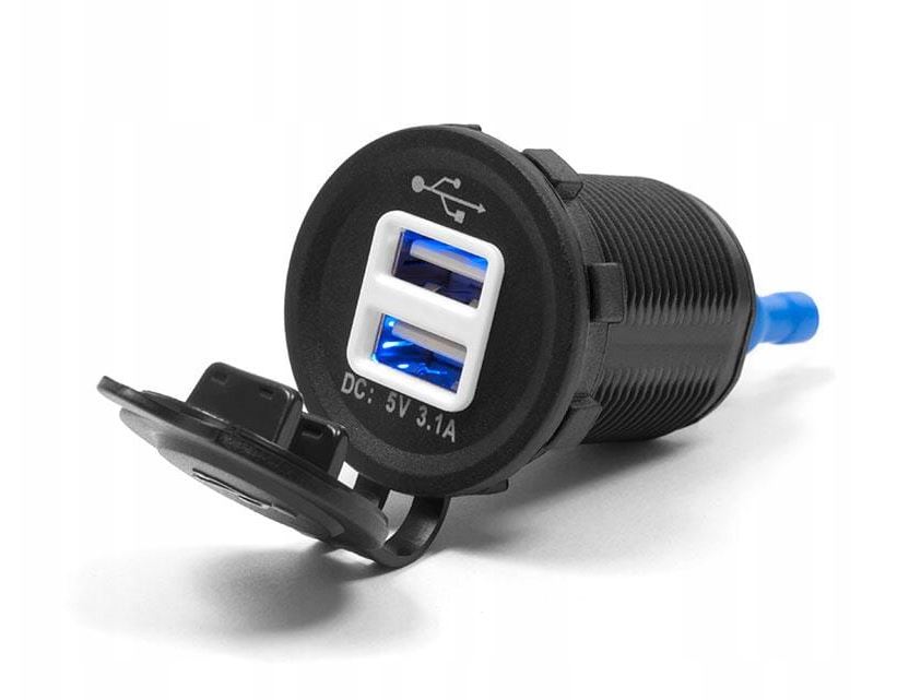 USB autolaadija 12-24V 5V/3.1A 4RIDE - Sike Agri