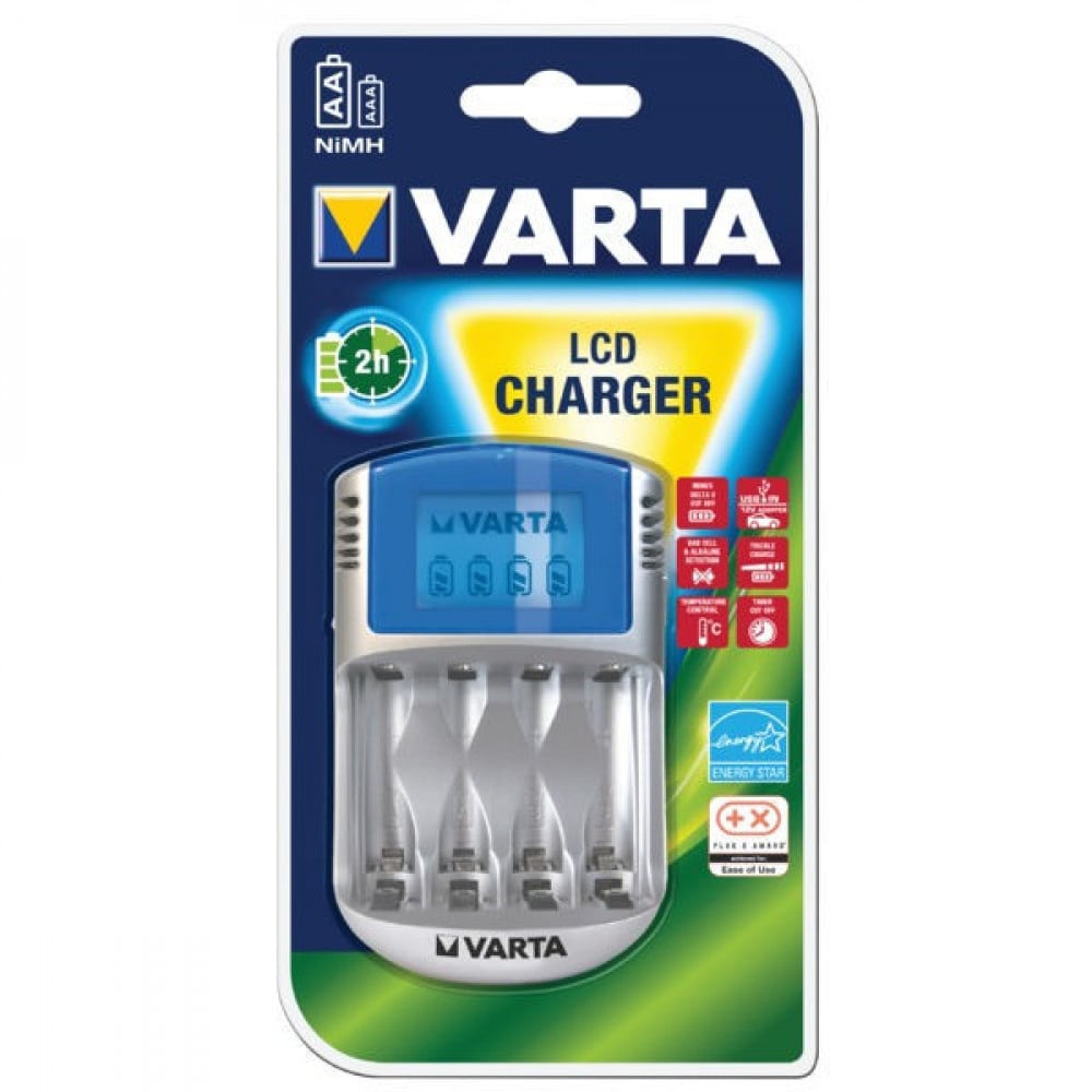 Patarei LCD laadija 4 kohta VARTA - Sike Agri